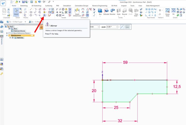 Solid Edge Tutorial: Part Modeling in Synchronous Mode (Ex. - 5) - The Machine Design